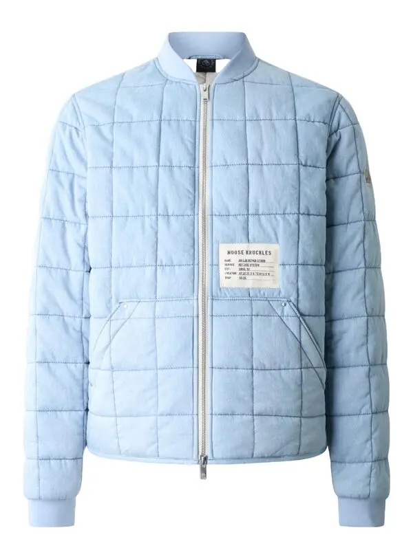 Moose Knuckles Quilted Zip-up Jacket - Light Denim Blue