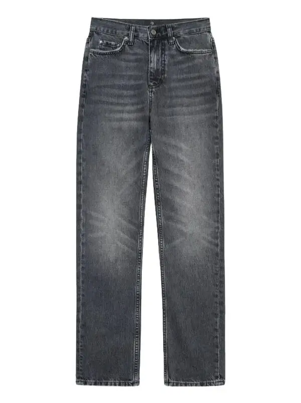 ANINE BING Bruno Logo-patch Jeans - Black