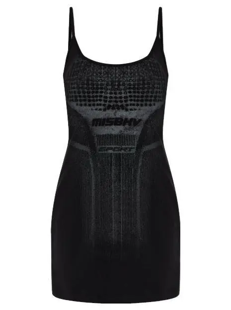 MISBHV Logo Detail Mini Dress - Black