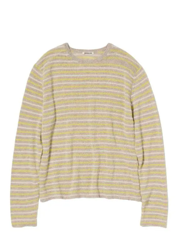 Auralee Summer Cashmere Knit Pullover - Beige  Yellow
