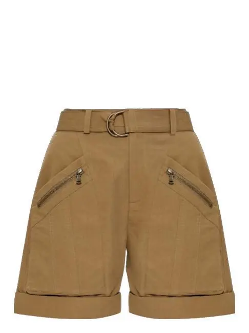 IRO PARIS Belted Tailored Shorts - Brown
