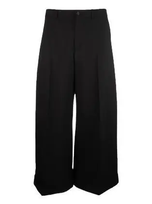 Celine Pleated Belt Loop Trousers - Black