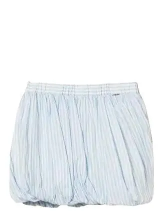 TWINSET Striped Gathered Mini Skirt - White