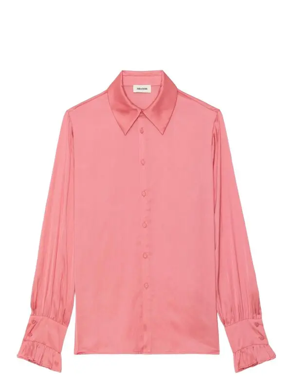 Zadig&Voltaire Satin Blouse With Wing Embellishment - Pink