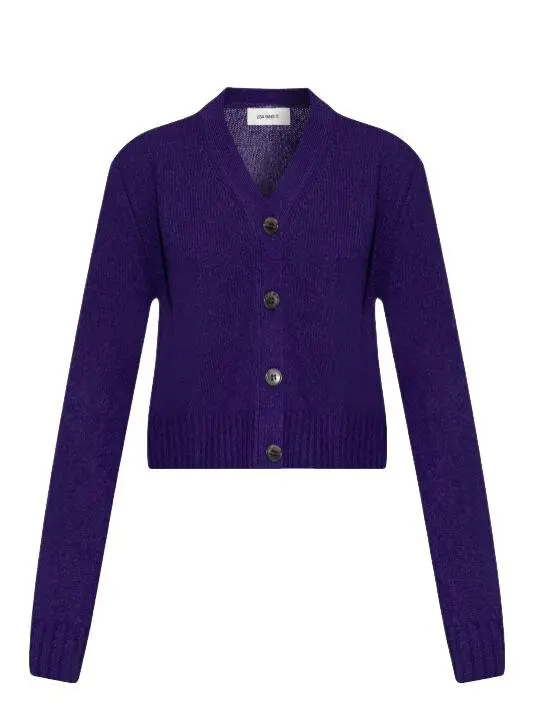 LISA YANG Button V-neck Cardigan - Blue