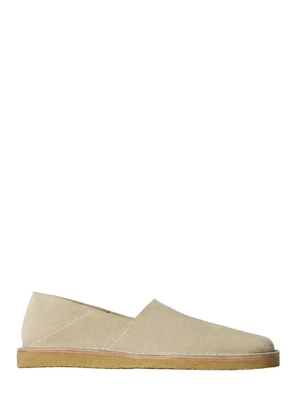 LEMAIRE Square-toe Suede Slip-on Loafers - Nude