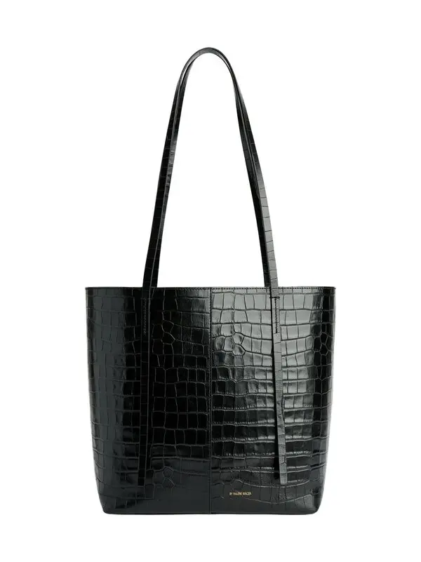 BY MALENE BIRGER Abilso Croc-embossed Tote Bag - Black