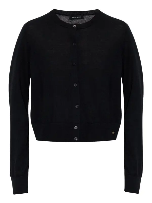 ANINE BING Button-fastening Cardigan - Black