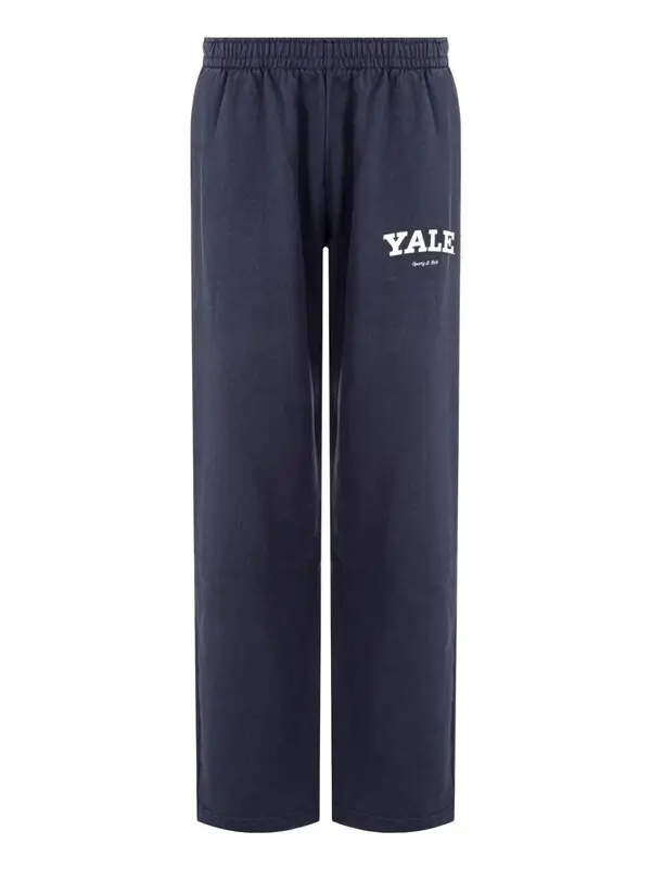 SPORTY  RICH Sporty & Rich Elastic Waist Sports Pants - Black