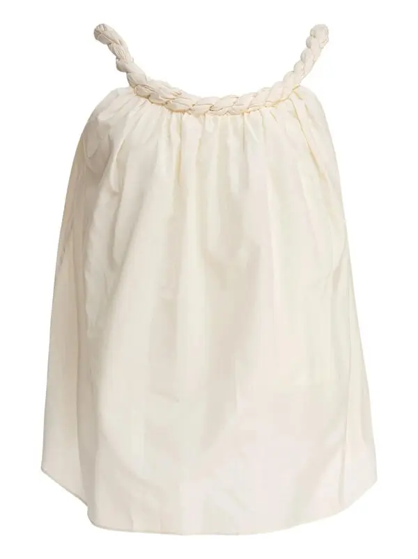 Loulou De Saison Garino Braided Strap Top - White