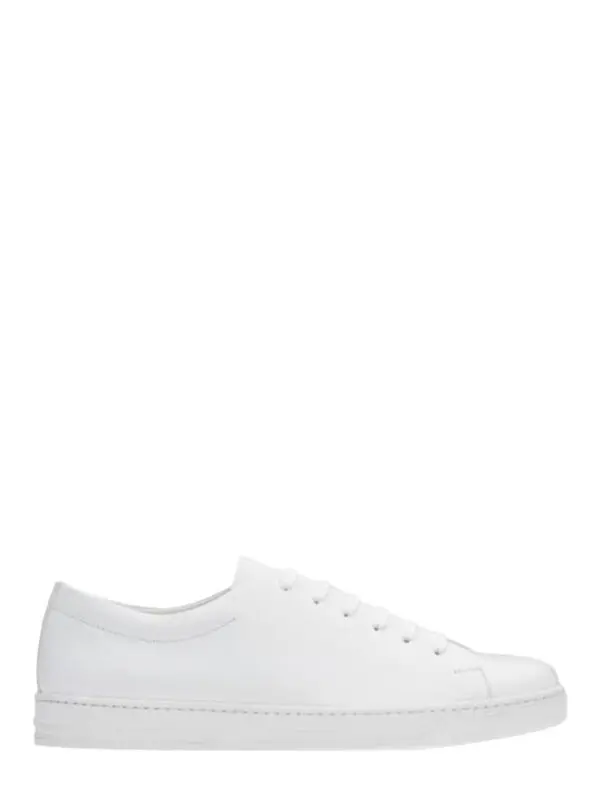 Prada Low Top Sneakers With Stitching Detail - White