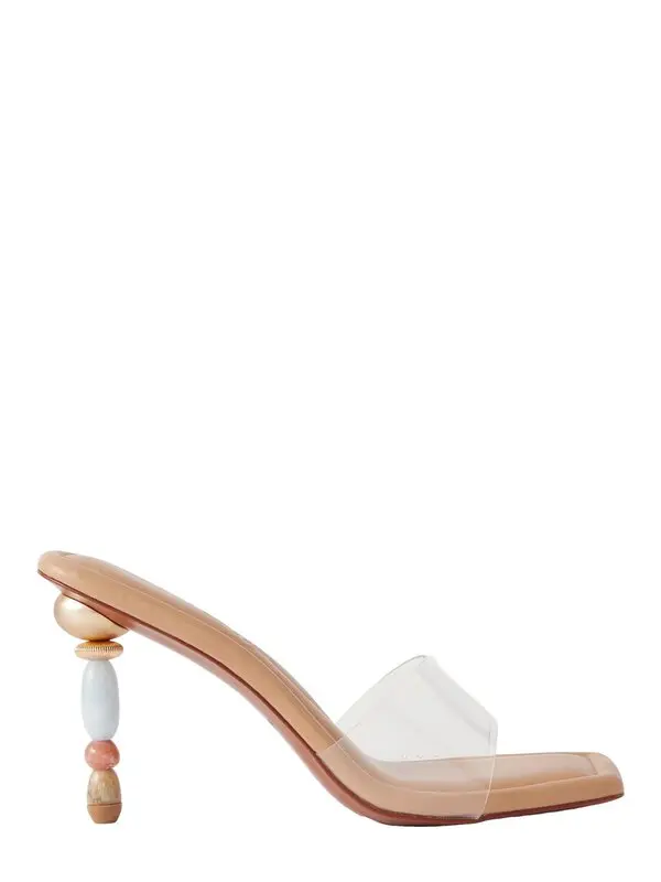 Cult Gaia Mahina Pvc Mules - Nude