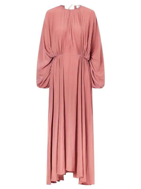 LANVIN Open-back Gathered Maxi Dress - Pink