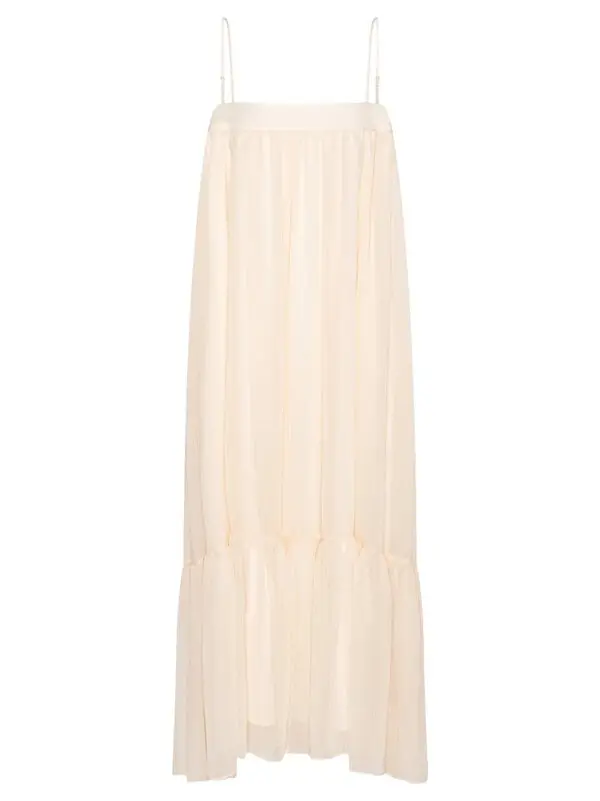 ROTATE BY BIRGER CHRISTENSEN Chiffon A-line Midi Dress - Nude