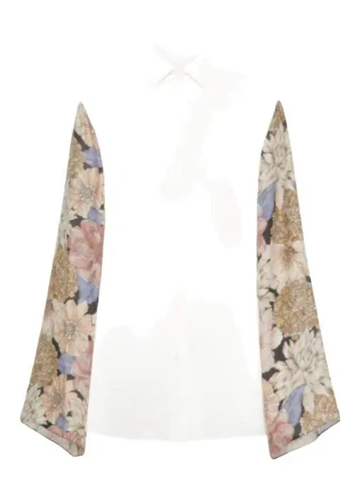 MAISON MARGIELA Silk Floral Shirt - Ivory