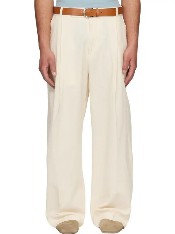 Studio Nicholson Curved Leg Trousers - White