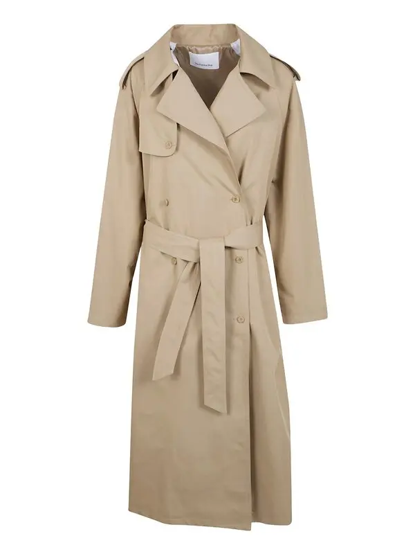 THE FRANKIE SHOP Riva Oversized Trench Coat - Camel