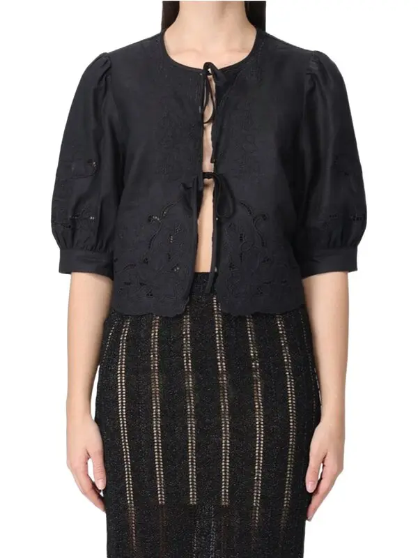 TWINSET Lace Panel Shirt - Black