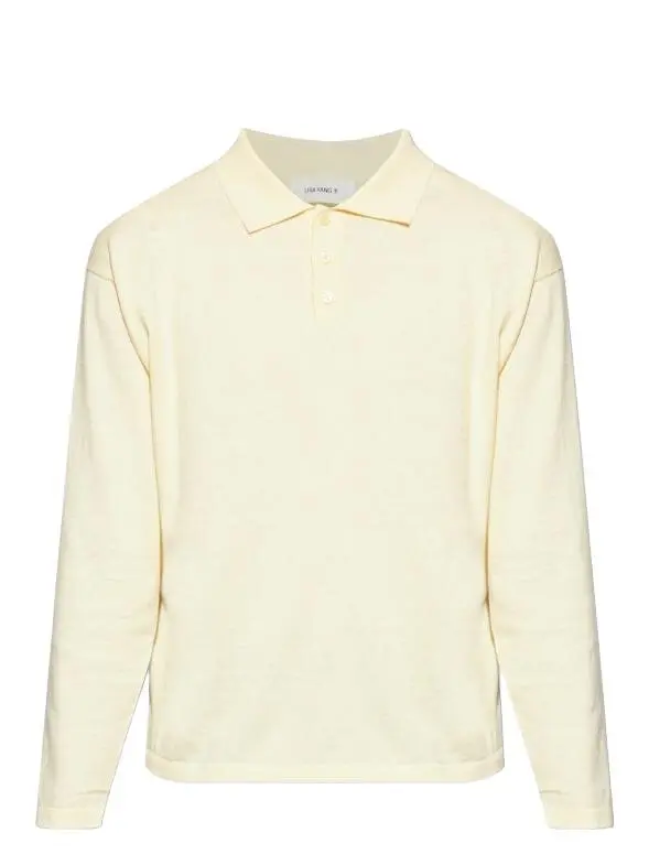 LISA YANG Button Long-sleeve Polo Shirt - Limone