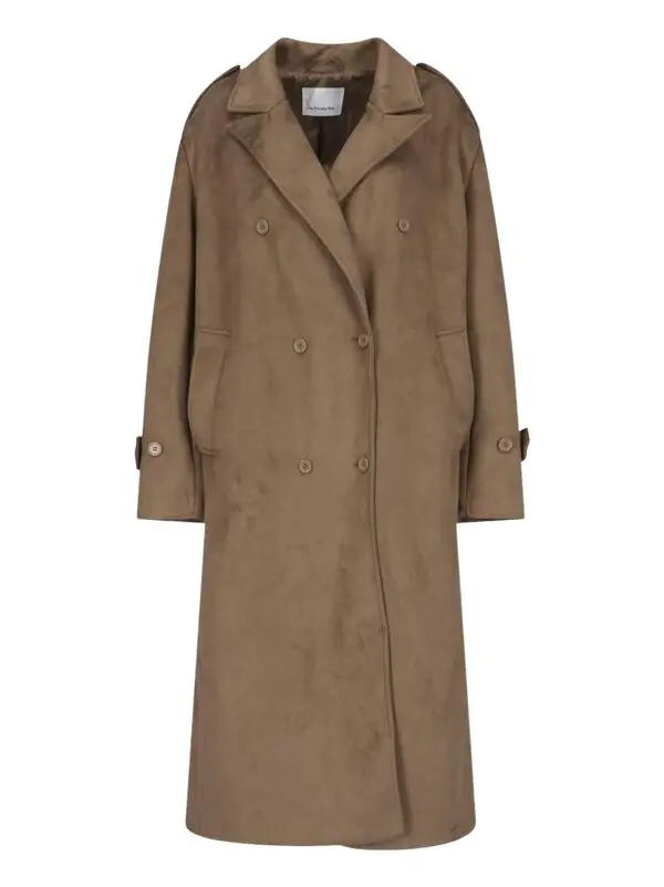 THE FRANKIE SHOP Pembroke Double-breasted Coat - Camel