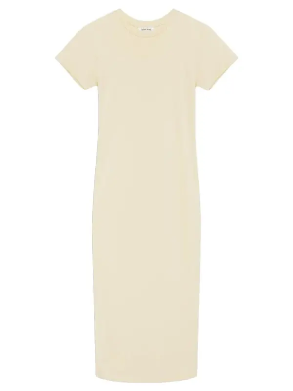 ANINE BING Wynne Short-sleeved Midi Dress - Butteryellow