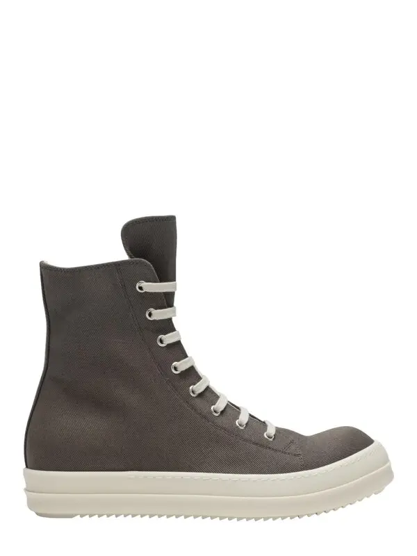Rick Owens Lace-up High-top Sneakers - Taupe/milky White