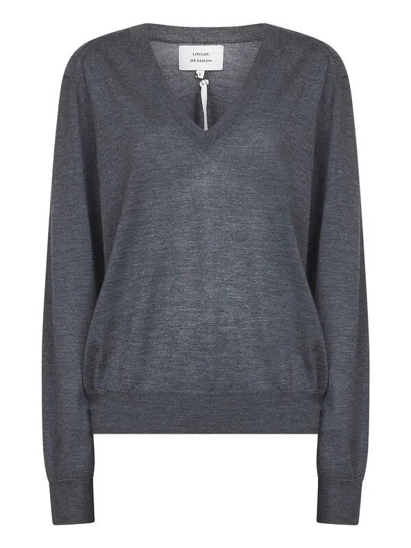 Loulou De Saison Julio V-neck Sweater - Black