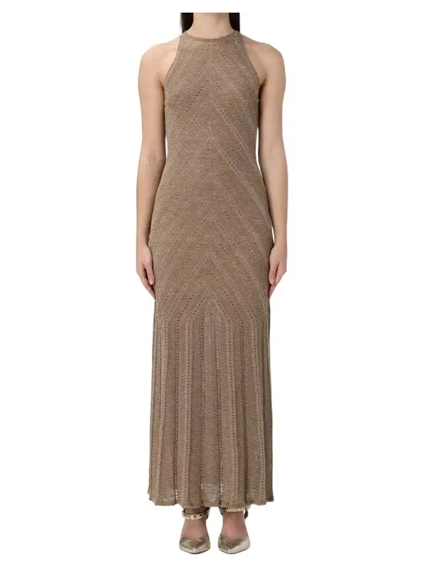 TWINSET Sleeveless Maxi Dress - Brown