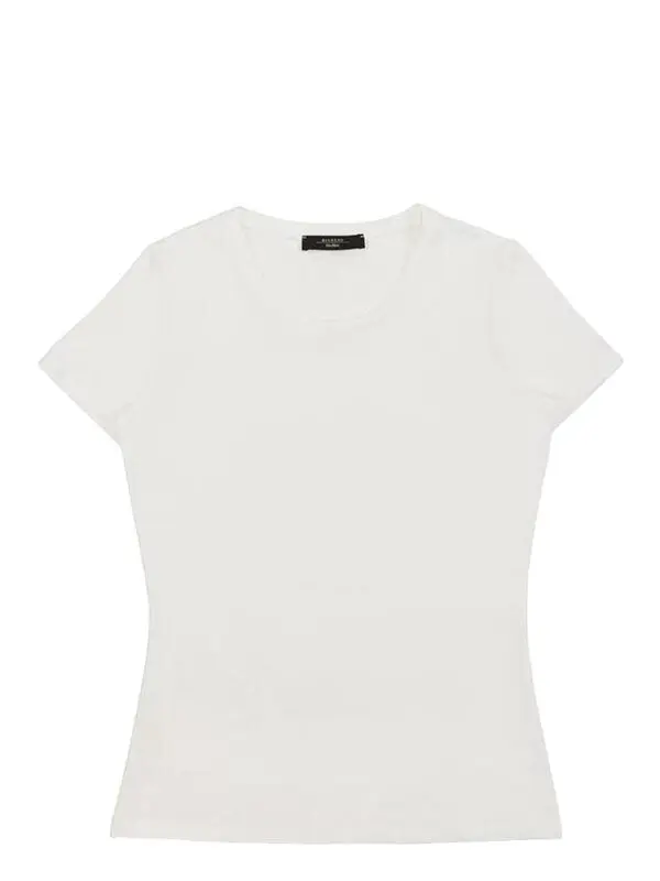 Max Mara Round Neck Short Sleeve T-shirt - White