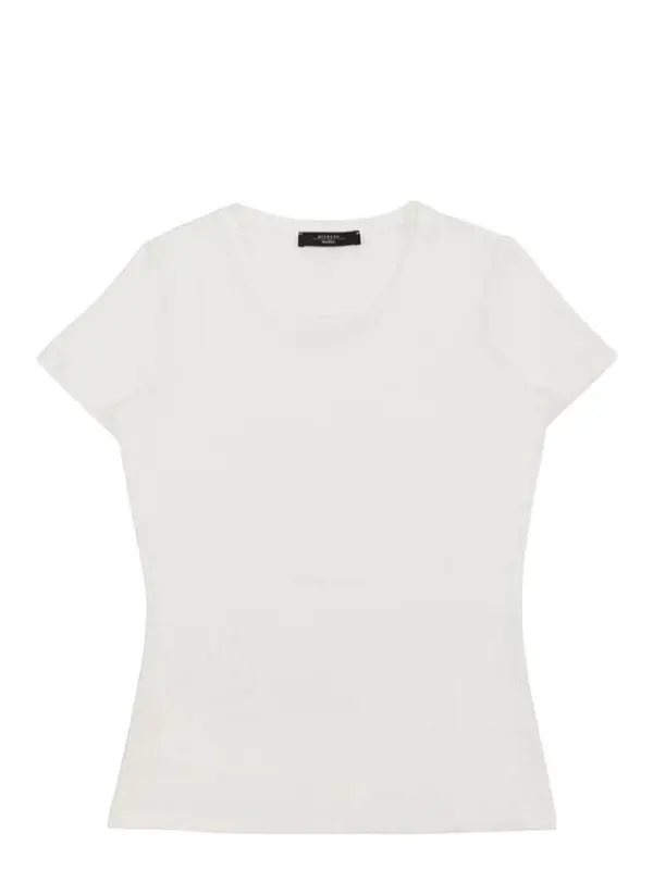Max Mara Round Neck Short Sleeve T-shirt - White