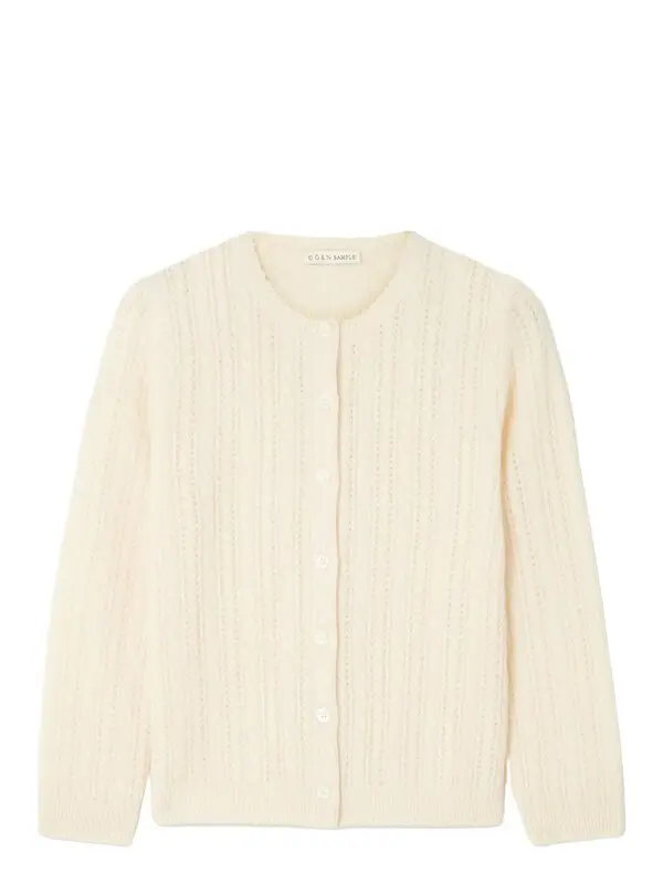 DÔEN Danae Cable-knit Cardigan - White