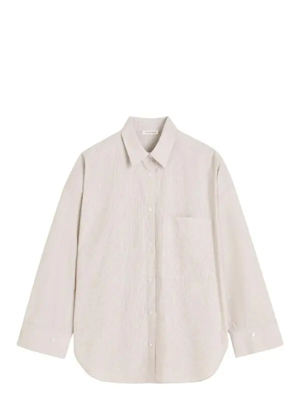BY MALENE BIRGER Derris Striped Button-up Shirt - Old Beige
