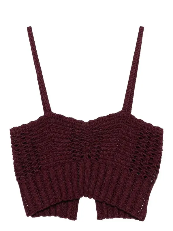 FORTE_FORTE Bralette Cable Cotton - Brown