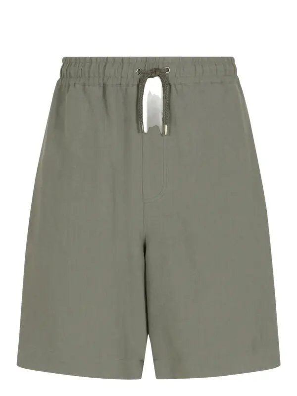 Giorgio Armani Relaxed Fit Drawstring Shorts - Gray