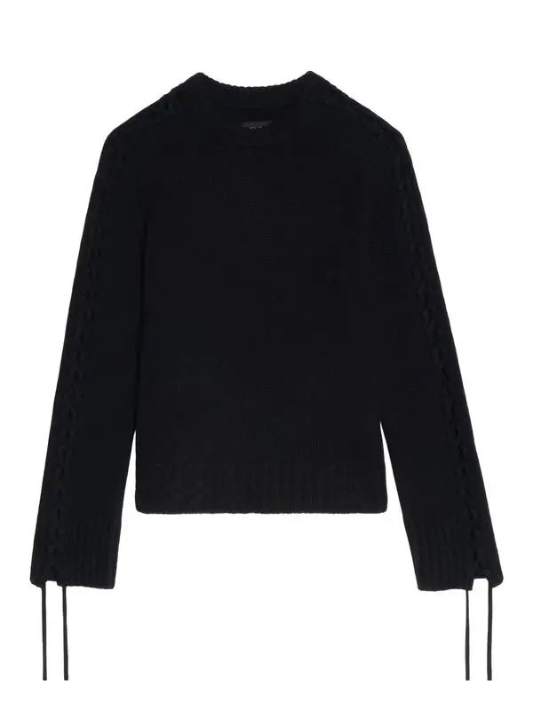 Zadig&Voltaire Long-sleeved Sweater With Tie Detail - Black