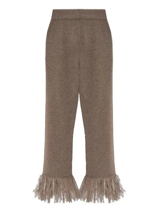 LISA YANG Fringed Trousers - Brown