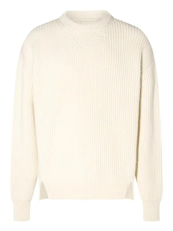 JIL SANDER Crewneck Knitted Jumper - White