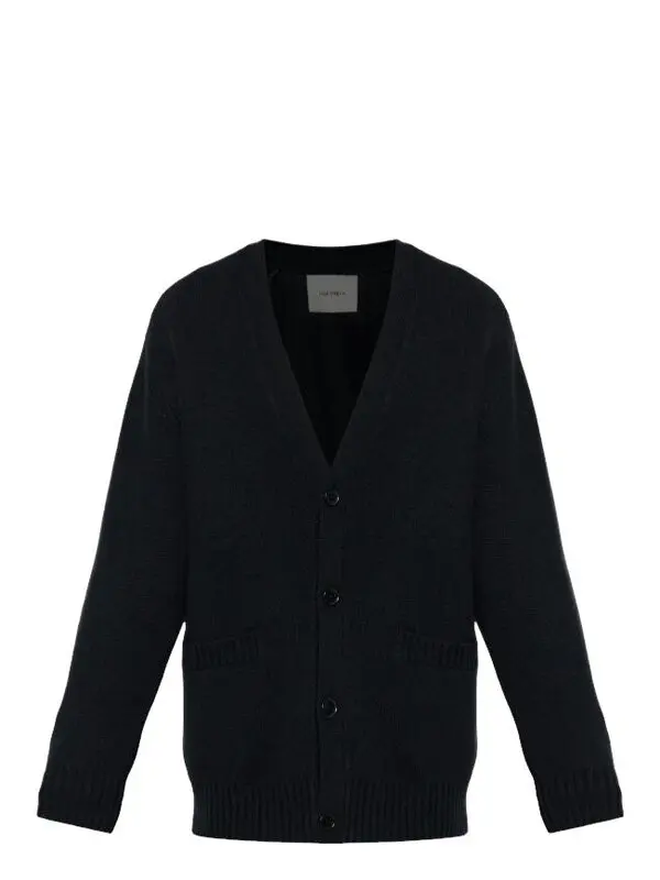 LISA YANG Wilson Pocket Button Cardigan - Black