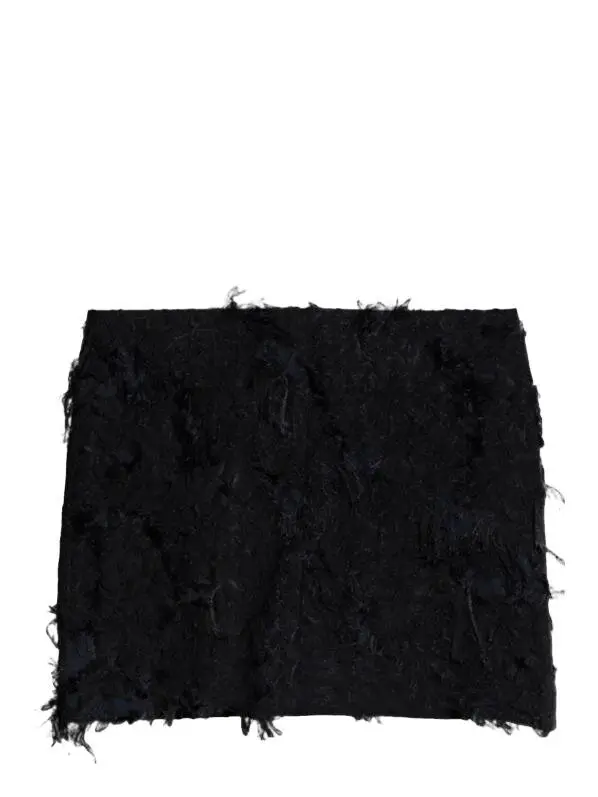 SAMSOE SAMSOE Frayed Mini Skirt - Black