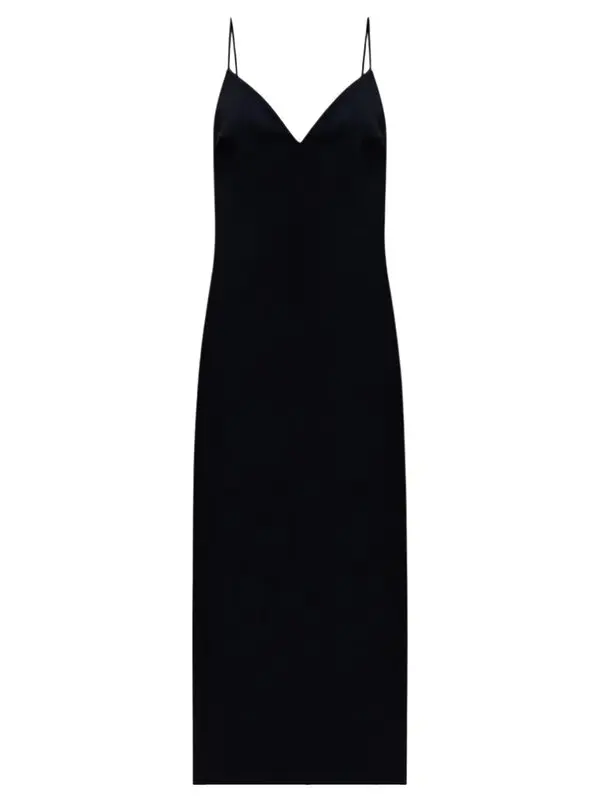 TWINSET Spaghetti Strap V-neck Dress - Black