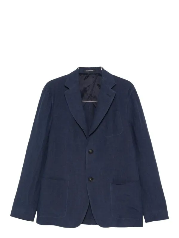 Emporio Armani Long-sleeved Suit Jacket - Black