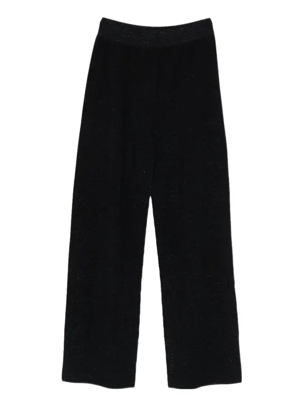 Fabiana Filippi Elastic Waistband Straight Leg Pants - Black