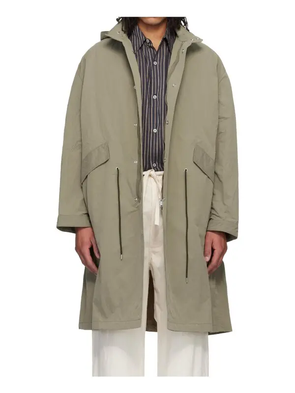Studio Nicholson Water-repellent Nylon Taffeta Hooded Coat - Nude
