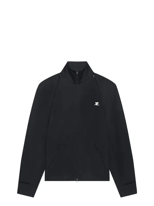 COURREGES Zip-up Track Jacket - Black