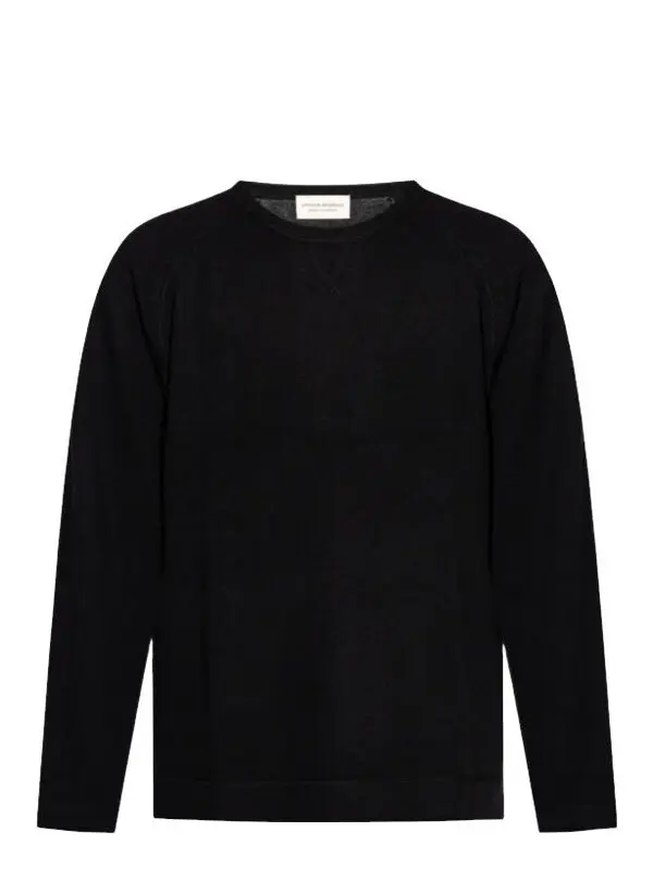 Officine Générale Raglan Sleeve Crewneck Sweater - Black
