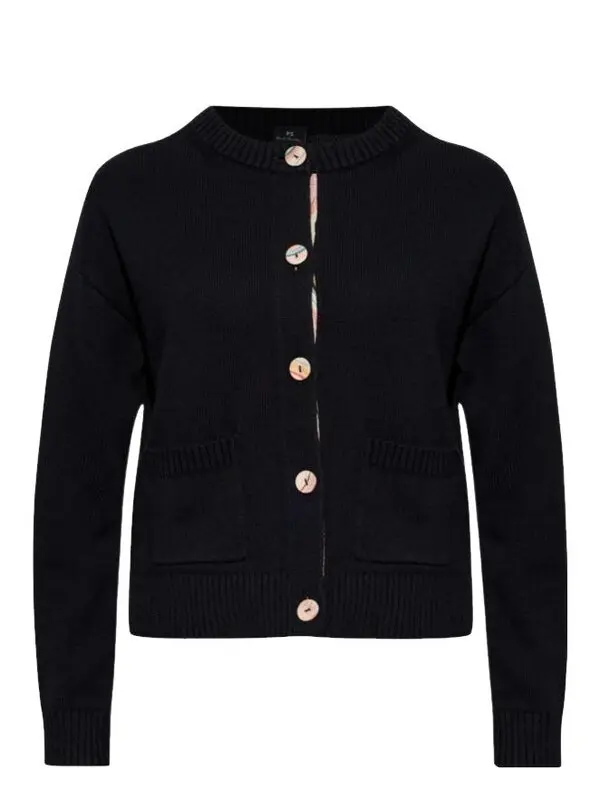 Paul Smith Button-front Ribbed Cardigan - Black