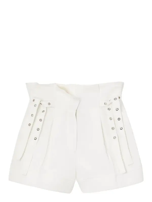 3.1 Phillip Lim Eyelet-detailed Cotton And Linen-blend Shorts - White