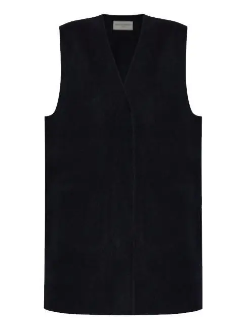 Officine Générale V-neck Wool Vest - Black