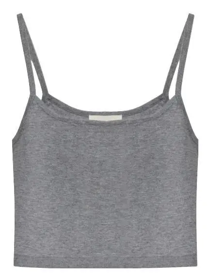 Officine Générale Cropped Spaghetti Strap Top - Gray