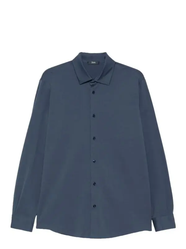 Herno Superfine Stretch Shirt - Blue